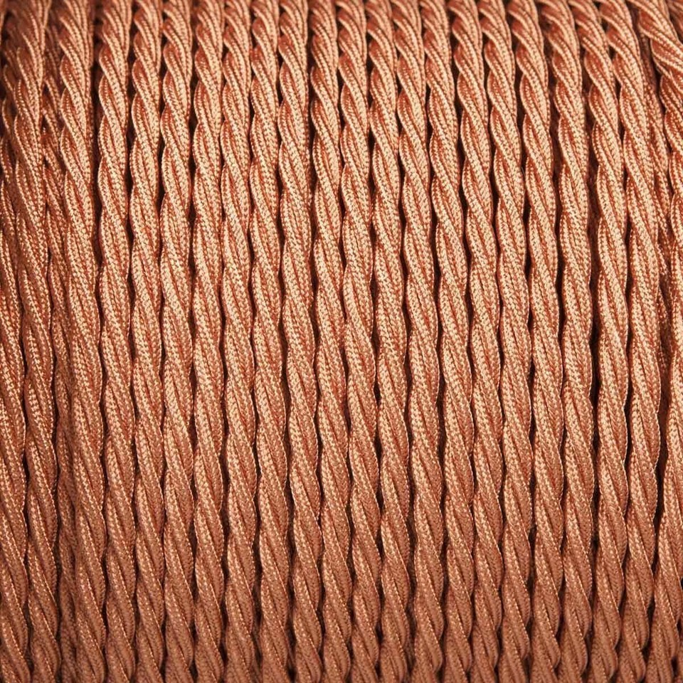 Italian Coloured braided lighting flex 2/ 3 core cord Vintage Retro ...
