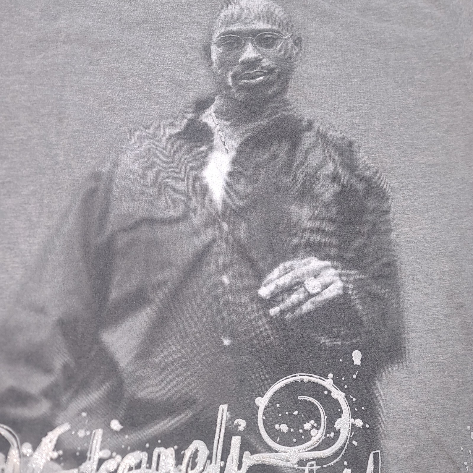 Rae Vintage Tupac 2Pac Makaveli Branded gray t-shirt … - Gem