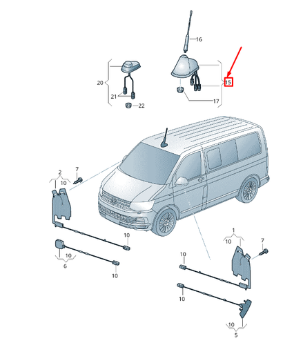 NEW VW TRANSPORTER VI T6 AERIAL BASE 7E0035501 | eBay