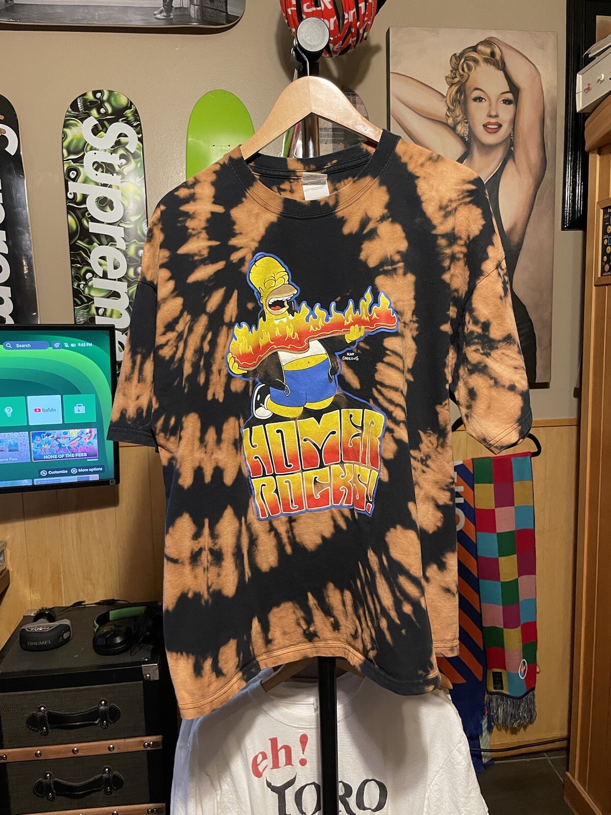 The Simpsons custom spiral one of one reverse dye Xxl - Gem
