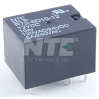 NTE Electronics R73-5D10-5/6 RELAY SPDT 10A 5/6VDC SUBMINI PC BOARD ...