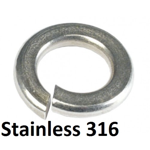 Qty 20 Spring Washer M3 (3mm) Metric Marine Stainless Single Coil SS ...