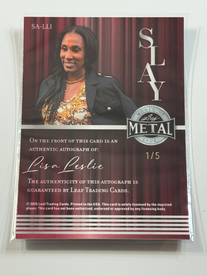 2025 Leaf Metal Women Of Sport Auto Slay Light Blue Shimmer - Lisa ...