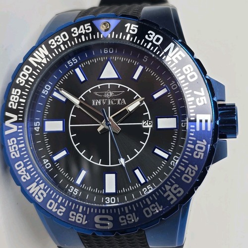Invicta Aviator Watch Blue Gray Mens 52mm 19269 | eBay
