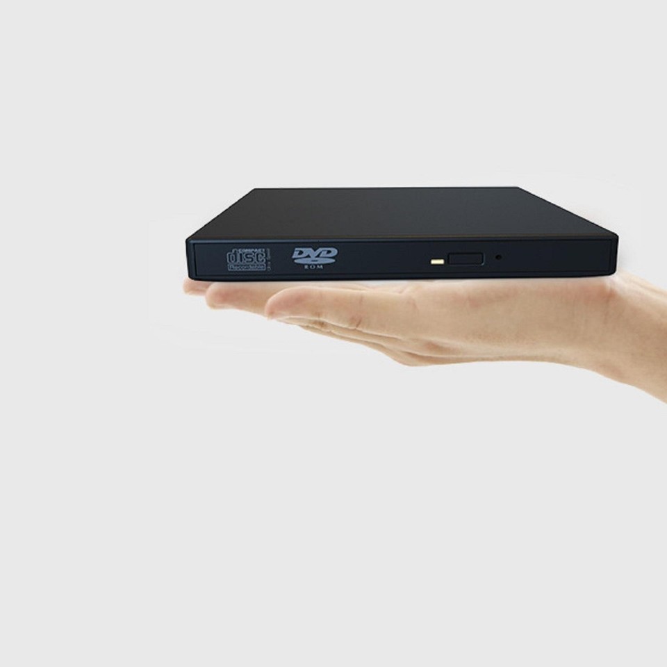 USB 2.0 Slim External DVD Rom Optical Drive CD DVD RW Player Reader ...