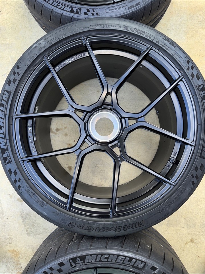 Porsche center lock wheels Forged One FF10 Black | eBay
