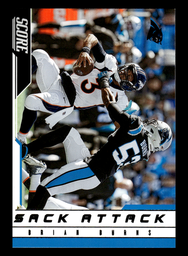 2023 Panini Score Brian Burns #11 Carolina Panthers Sack Attack NFL Insert | eBay