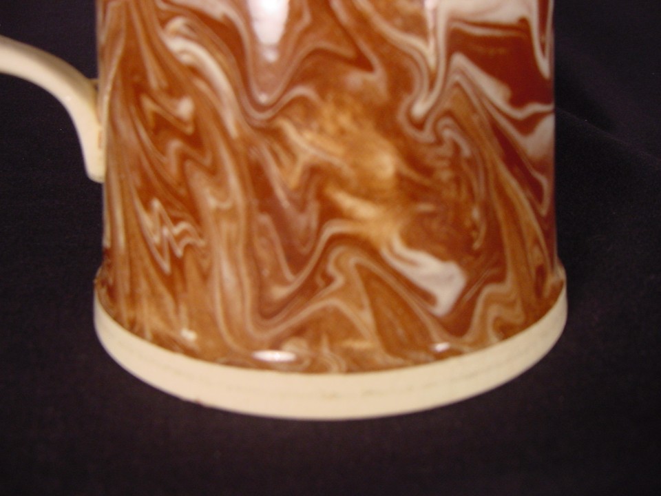 VERY RARE AGATE MUG AGATEWARE MOCHA WARE PEARLWARE STAFFORDSHIRE MINT ...