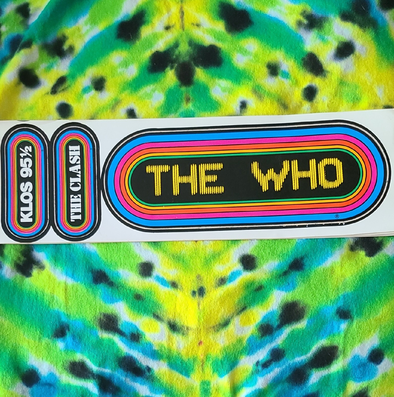 THE WHO KLOS 95.5 Vintage 80's Rainbow Bumper Sticker Decal | eBay