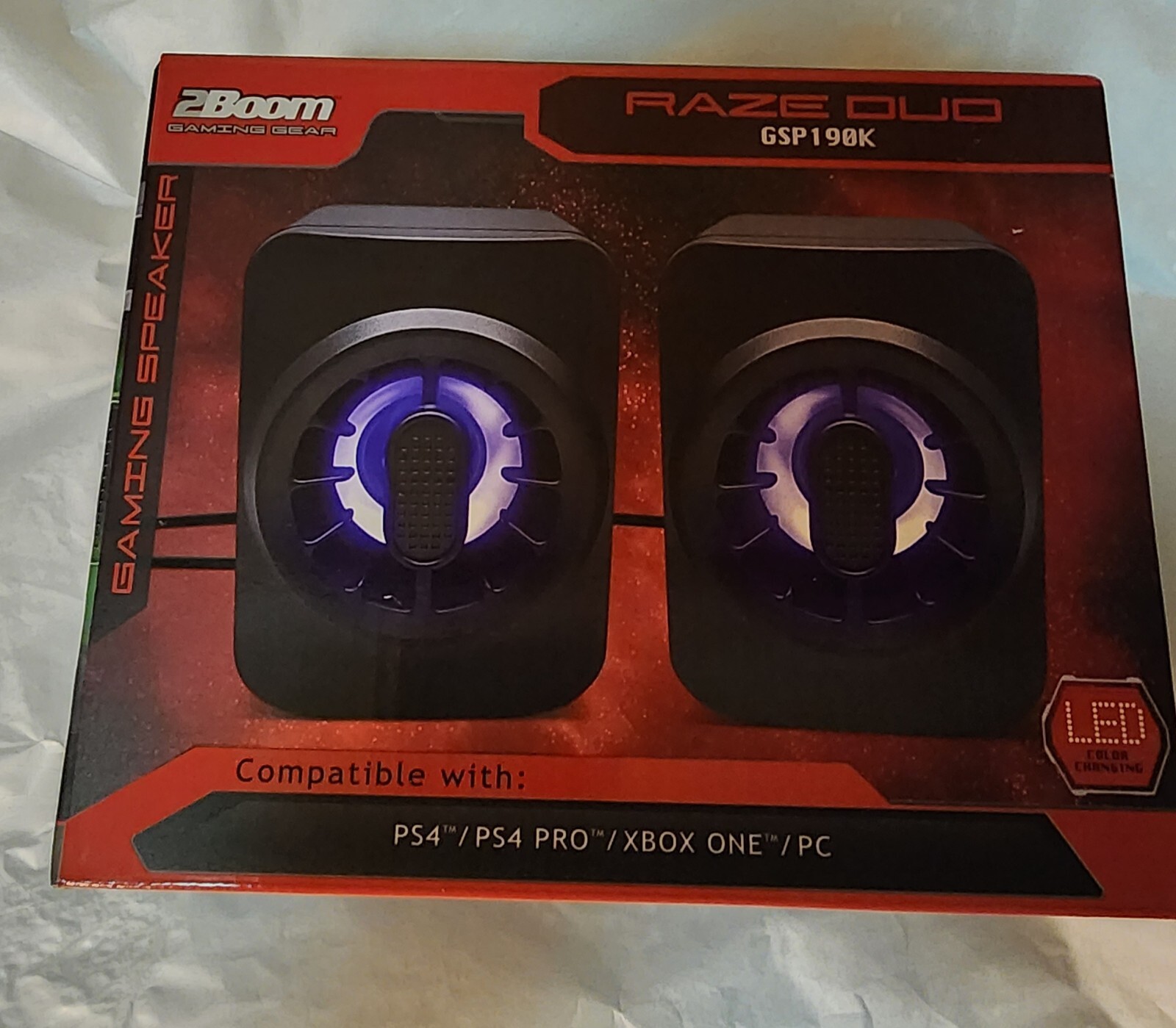 2BOOM Wired LED Gaming Speakers With Volume Control. | eBay