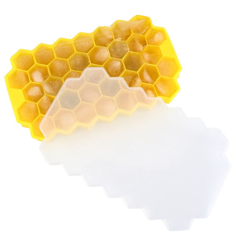 Premium Ice Cube Trays Silicone Hexagonal Ice Cube Molds with Sealing ...