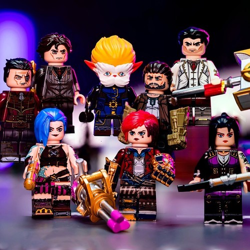 EXCLUSIVE! Lego Arcane League Of Legends (FULL SET 8 PIECES) Jinx Vi ...