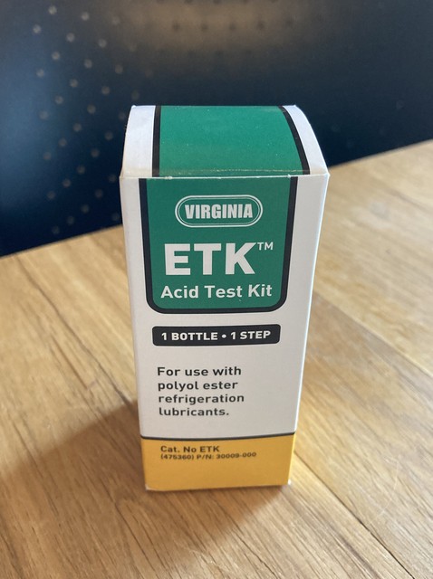 Virginia ETK Refrigeration Oil Acid Test Kit 4 Oz Sz for sale online | eBay
