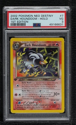 2002 Pokemon Neo Destiny 1st Edition Holo Dark Houndoom #7 PSA 3 0n5m ...