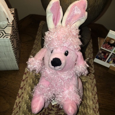 Dan Dee Plush Pink Poodle Bunny Ears Stuffed Animal 9" Easter Dog Puppy ...