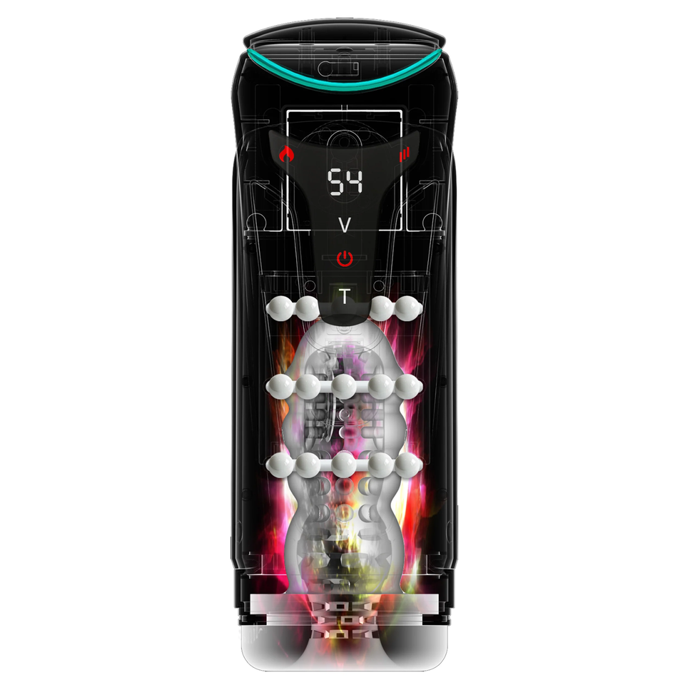 USB-charge Thrusting Masturbator Warming Powerful Thrusting ...