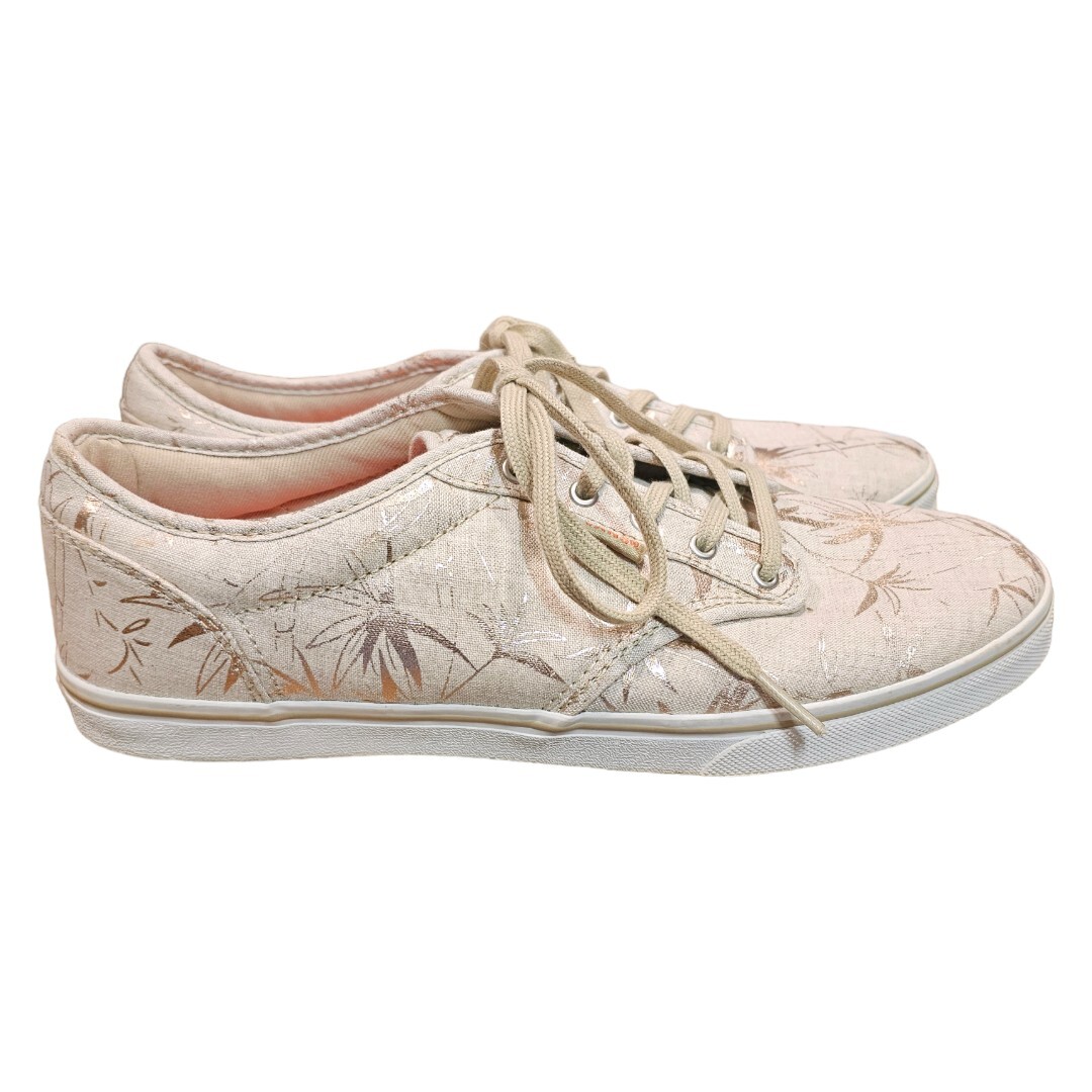 Vans Metallic Gold Palm Tree Tropical Lace Up Sneaker… - Gem