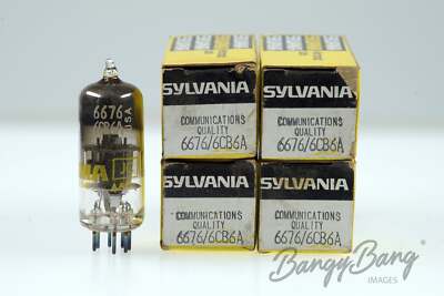 4 Vintage Sylvania 6676/6CB6A Pentode RF Radio Audio Vacuum Tube Valve ...