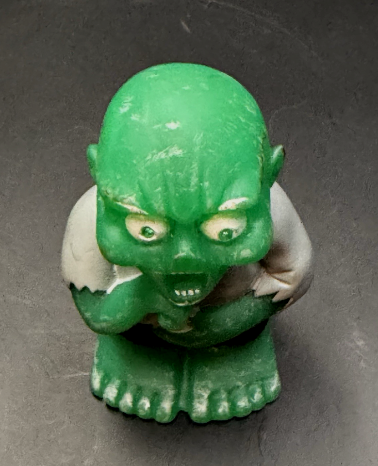 Vtg Pocket Screamer Green Zombie Light Up Eyes Sound Rubber Halloween ...