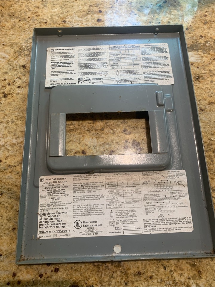 Square D QO Circuit Breaker Box Panel Cover | eBay