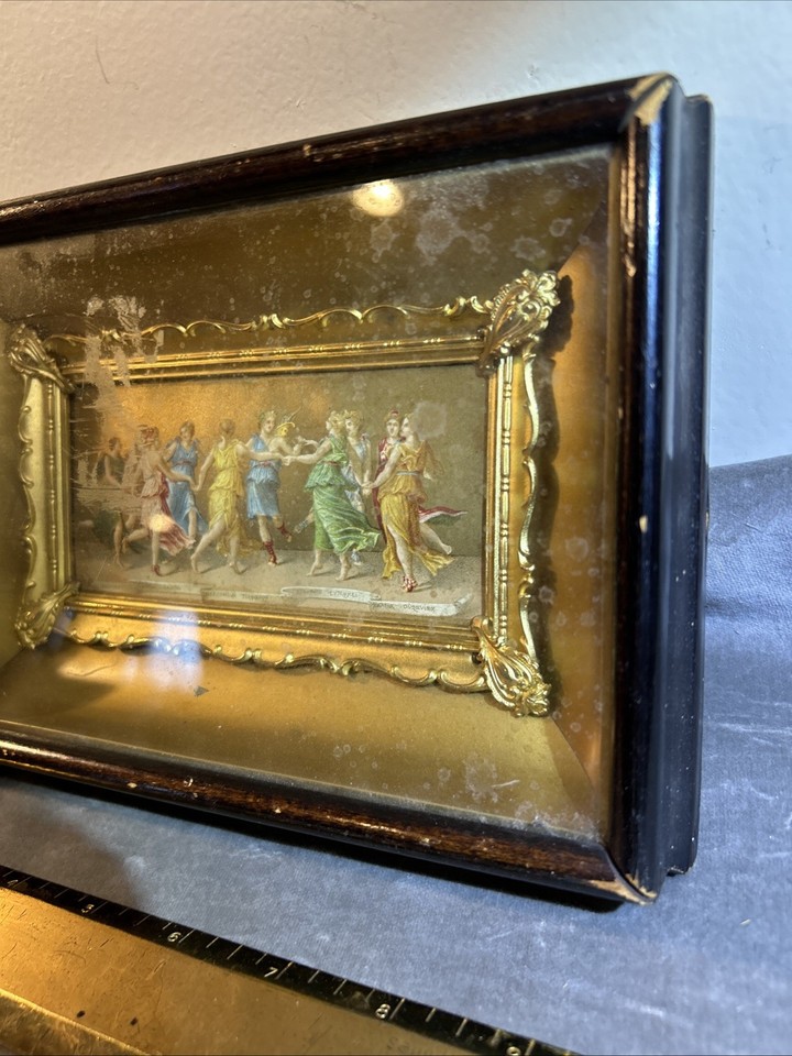 Antique Victorian Apollo And The Nine Muses Gold Paper Print Greek ...