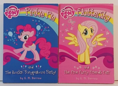 Lot of 2 MY LITTLE PONY G.M. Berrow Paperback Books Fluttershy & Pinkie ...