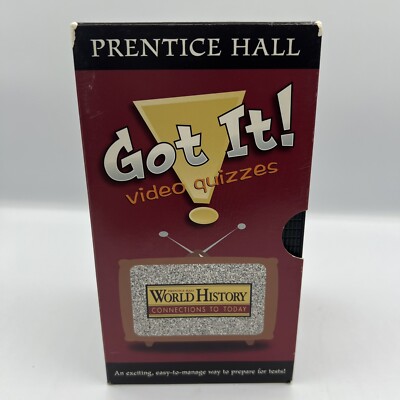 Prentice Hall Got It! Video Quizzes World History 4 Tape VHS w/ Teacher ...