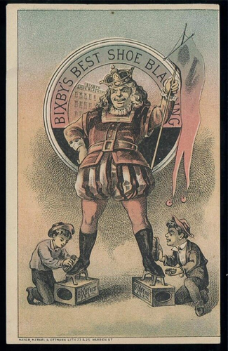 trade card, BIXBY"BEST" SHOE BLACKING, NEW YORK, S6D-TC-1895 | eBay