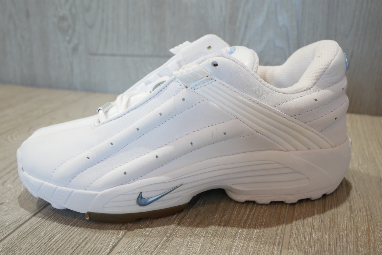 New Rare Vintage Nike Air Trainer Deluxe White Leather 2002 Shoes Women ...