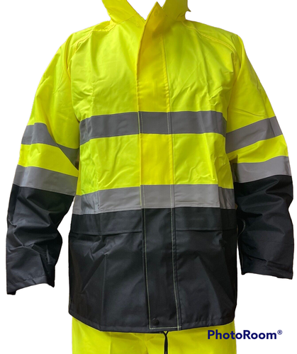 Waterproof Safety Rain-suit, Rain Jacket With Hoodie and Rain Pants | eBay