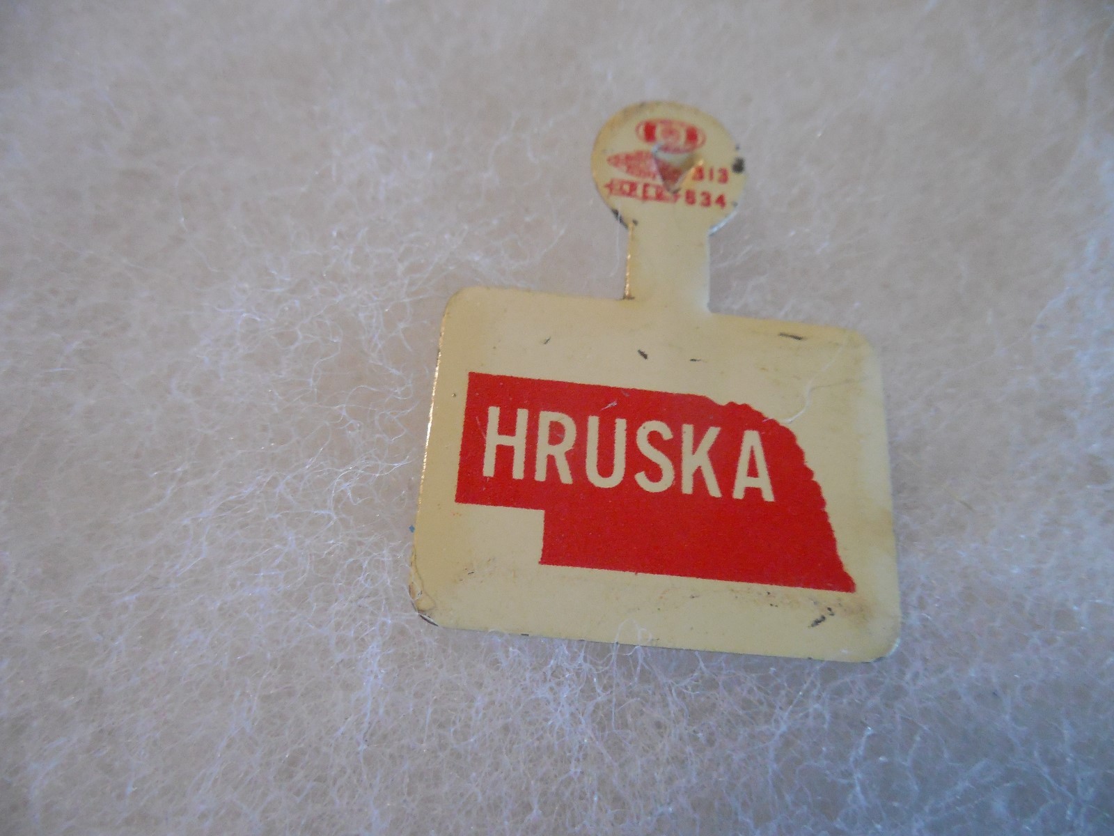 Nebraska Pin Back Local Campaign Button Roman Hruska Senate Senator U.S ...