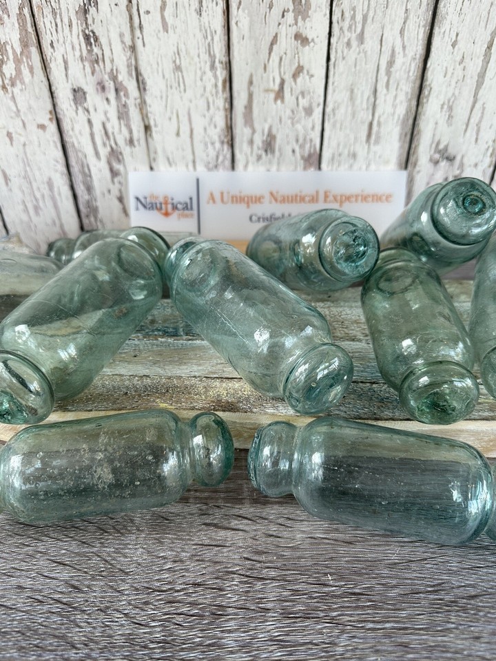 10 x Vintage Japanese Glass Rolling Pin Fishing Floats From Japan ...