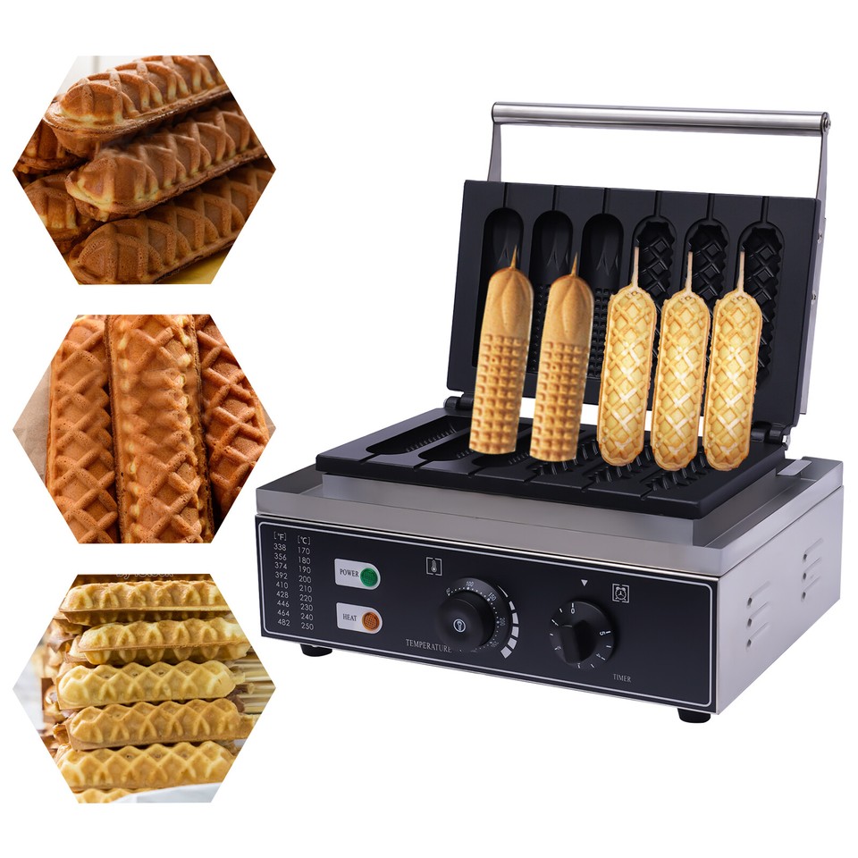 Commercial 2-Shape Electric Waffle Maker Hot Dog Muffin Machine Corn ...