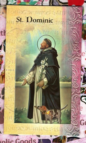 Saint St. Dominic - Biography, prayer, Feast Day, etc... Folder Card | eBay