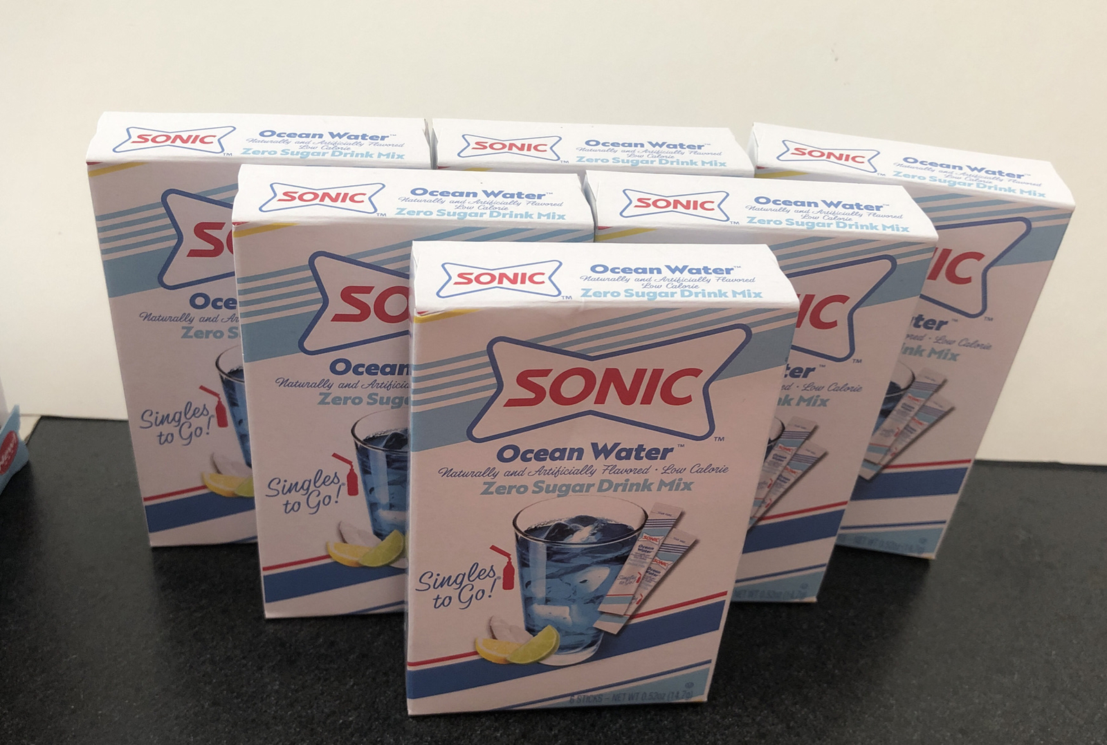 6 Boxes SONIC Ocean Water Sugar Free Drink Mix Singles To Go (36 ...