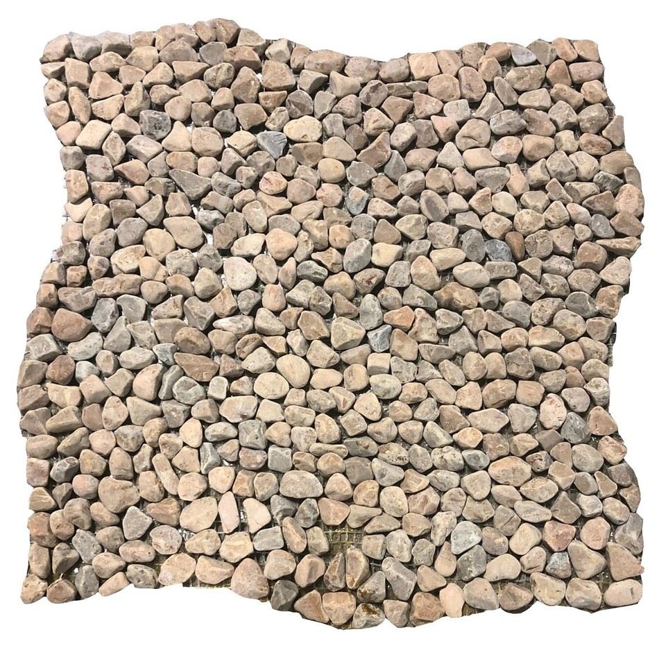 12x12 Tile Taupe Micro Pebble Shower Remodel Stone (10 Square Feet) T ...
