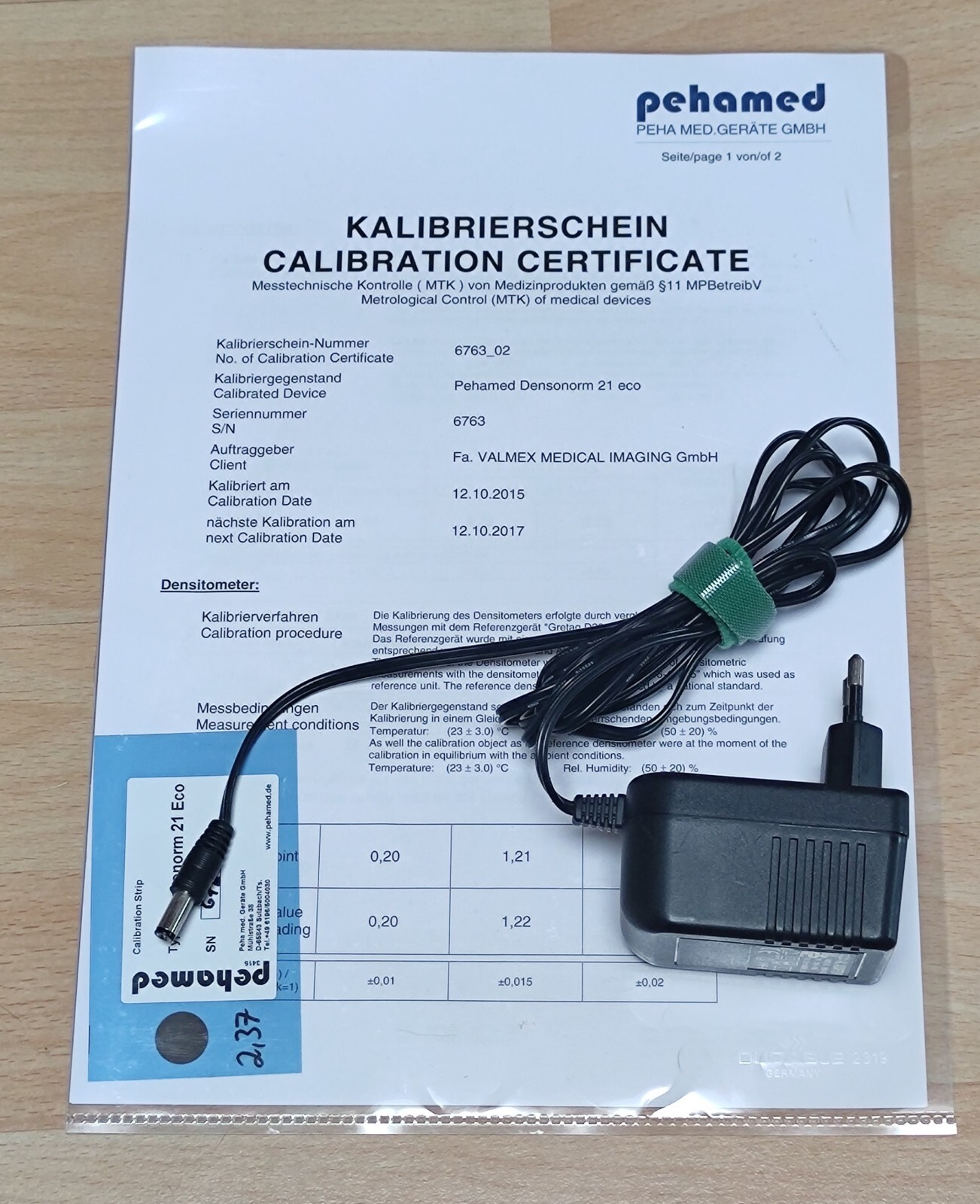 h1/ Pehamed Densonorm 21 eco Densitometer Sensitometer Röntgen Kombi ...
