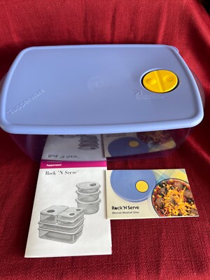 Vintage Tupperware Rock n Serve NOS Large Deep Dish ( 15cup) & Lid | eBay
