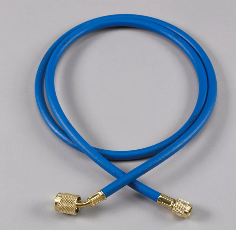 Yellow Jacket 22260 PLUS II 1/4" Blue HVAC Charging Hose 60" with Anti ...