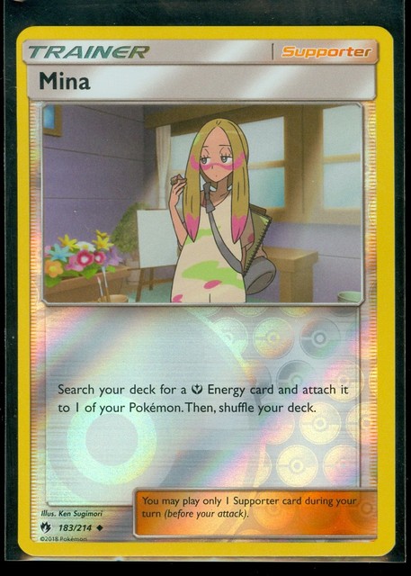 Pokemon MINA 183/214 - Lost Thunder - Rev Holo - MINT | eBay