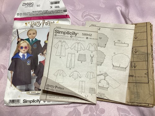 Simplicity 8942 Sewing Pattern 18" Dolls, Harry Potter Costume ...