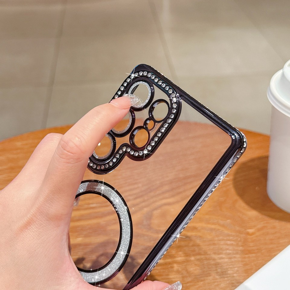 Glitter Bling Diamond Magnetic Mag-Safe Case For Samsung S25 Ultra/A16 ...