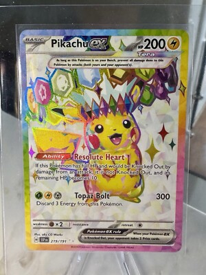 Pikachu ex 219/191 SV08 Surging Sparks Ultra Rare New | eBay