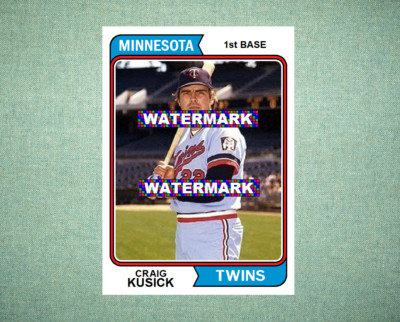Craig Kusick Minnesota Twins 1974 Style Custom Baseball Art Card | eBay