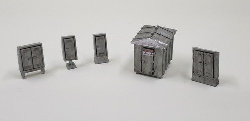 HO SCALE 1:87 PAINTED ELECTRICAL SIGNAL BOX TRACKSIDE DETECTOR BUILDING ...