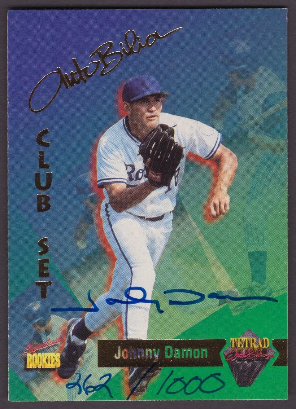 1995 Rookie Signatures Johnny Damon Tetrad Club Set Autograph 262/1000 ...