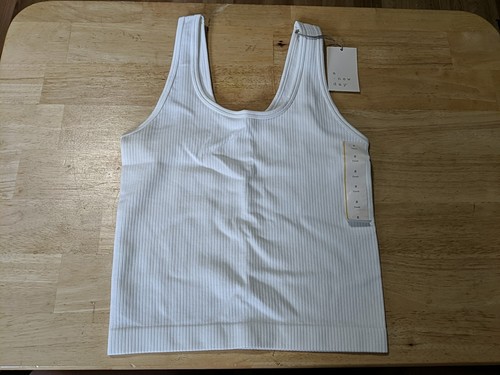 New A New Day Women’s Seamless Compression Tank Top, White, Size Small ...