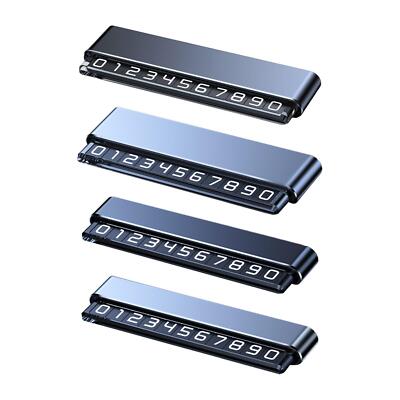 Car phone number card, compact aluminum alloy, car accessories, parking ...