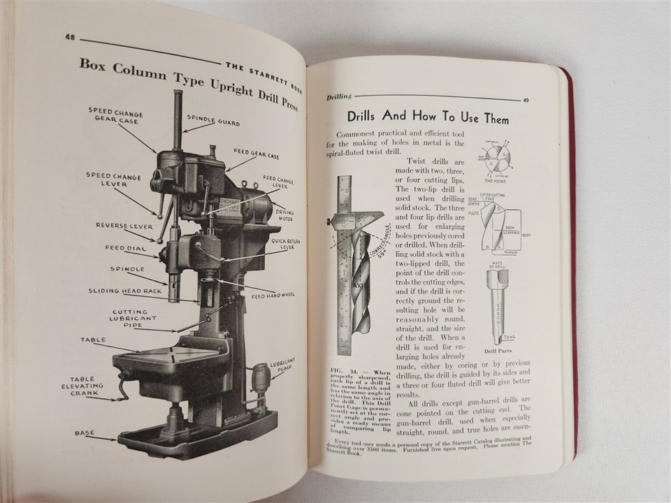 The Starrett Book For Student Machinists 1943 HC 3rd Edition | eBay