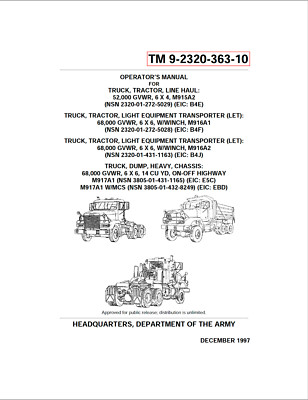 309 Page TM 9-2320-363-10 M915A2 M916A1 M916A2 M917A1 Truck Tractor ...